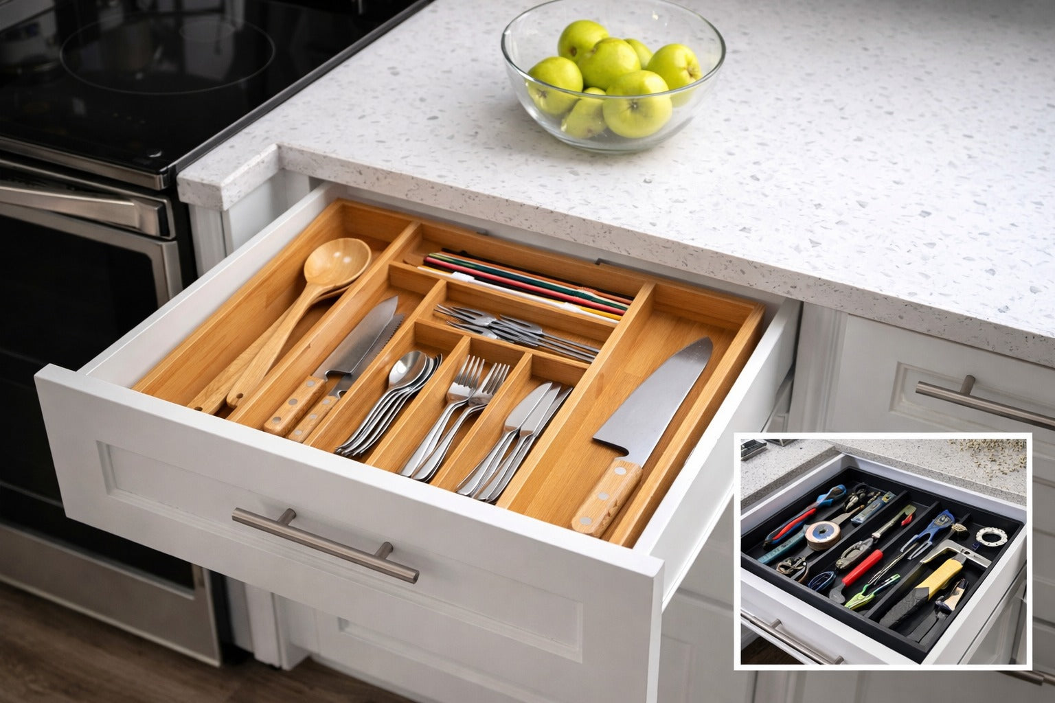 Cajon Organizador Extensible de Madera – Casa Nueva